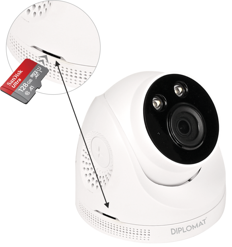 DIPLOMAT WIFI DOME CAMERA 3 MP CAMERA WITH SD CARD OPTION – Diplomat